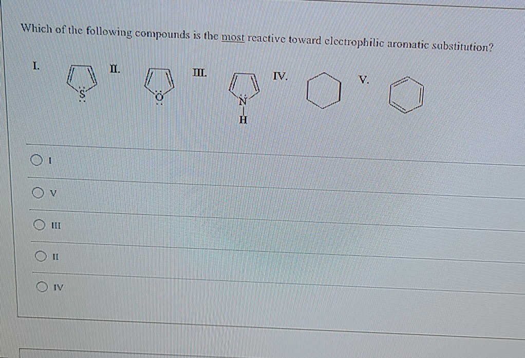 Solved Which of the following compounds is the most reactive | Chegg.com
