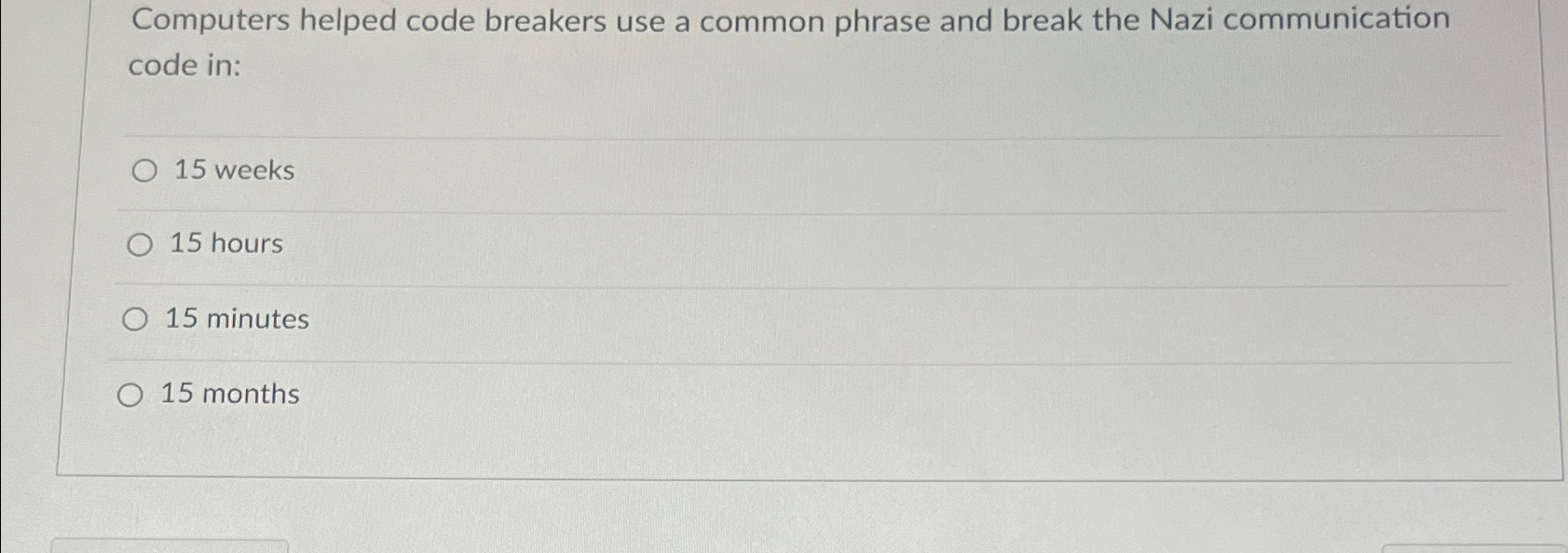 Solved Computers helped code breakers use a common phrase | Chegg.com
