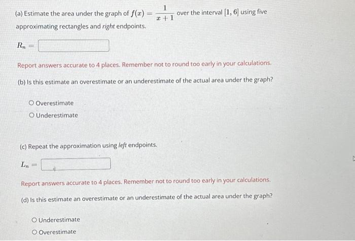 Solved (a) Estimate the area under the graph of f(x)=x+11 | Chegg.com
