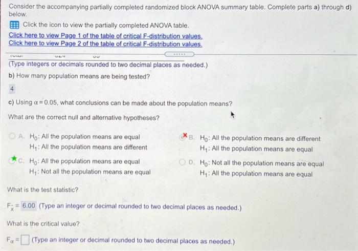 Solved Consider the accompanying partially completed | Chegg.com