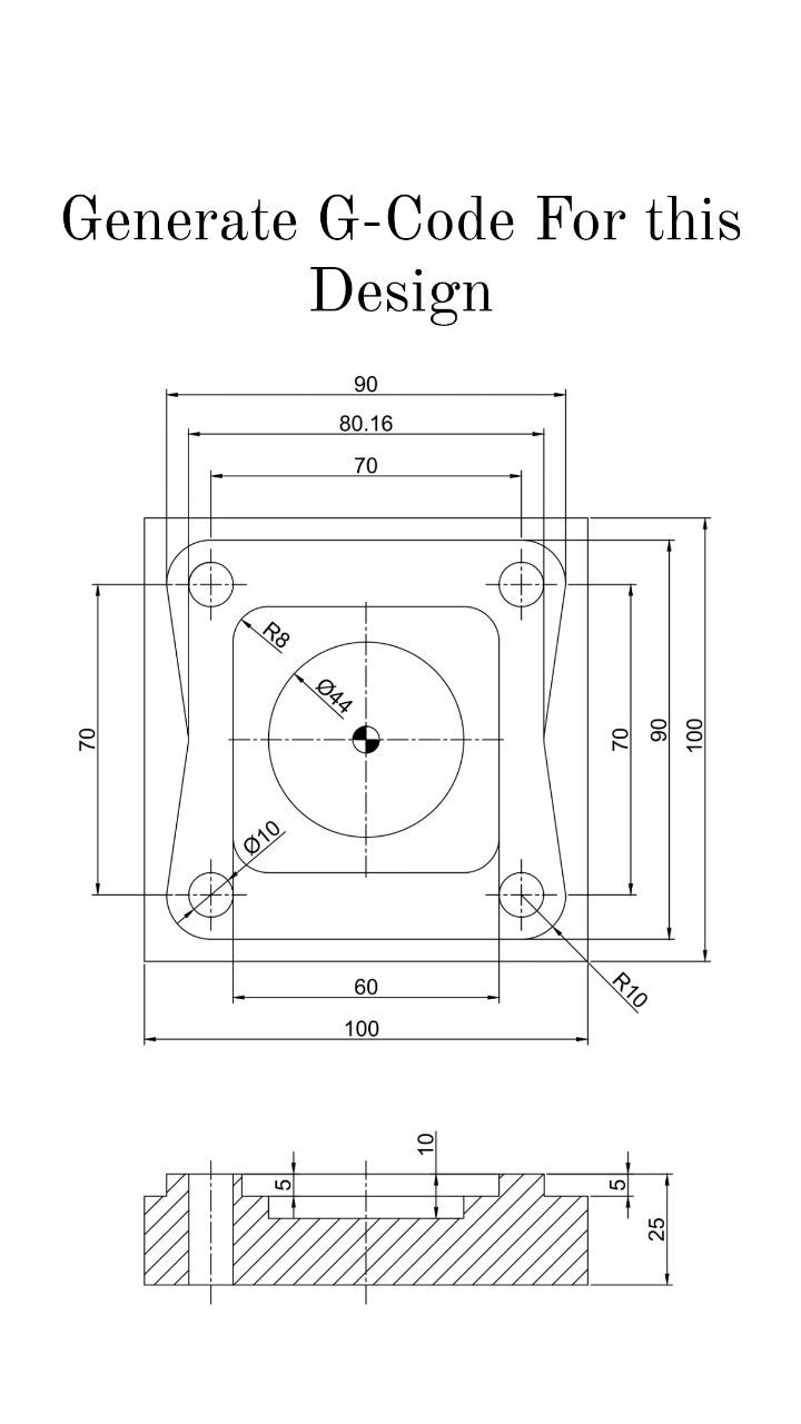 Solved Generate G-Code For this Designonhelp | Chegg.com