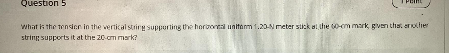 Solved What is the tension in the vertical string supporting | Chegg.com