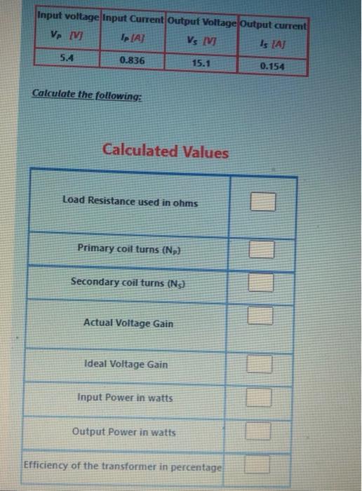 Solved In the transformer experiment performed in the lab, | Chegg.com
