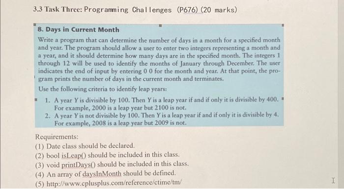 Solved 3.3 Task Three: Programming Challenges (P676) (20 | Chegg.com