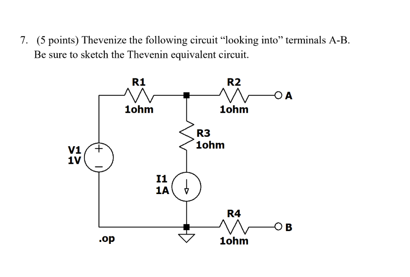Solved (5 ﻿points) ﻿Thevenize the following circuit "looking | Chegg.com