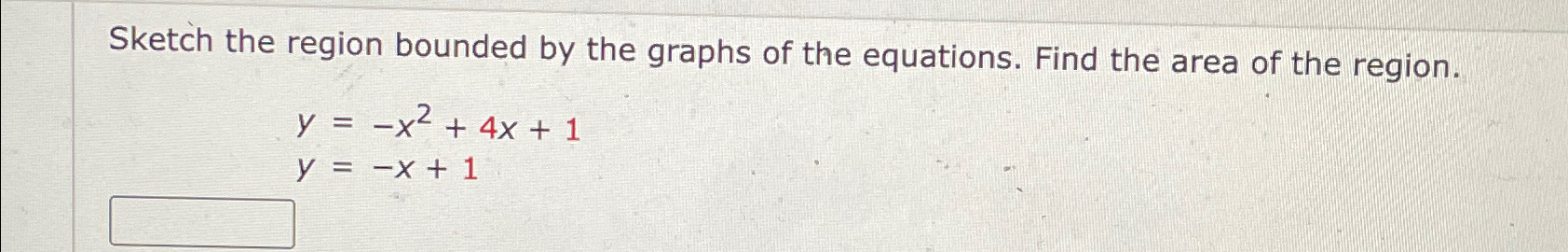 Solved Sketch the region bounded by the graphs of the | Chegg.com