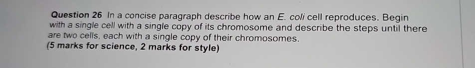 Solved Question 26 ﻿In a concise paragraph describe how an | Chegg.com