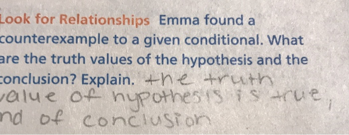 Solved Look For Relationships Emma Found A Counterexample To 