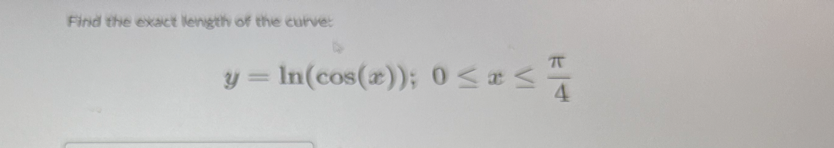 Solved Find the exact lenugth of the | Chegg.com