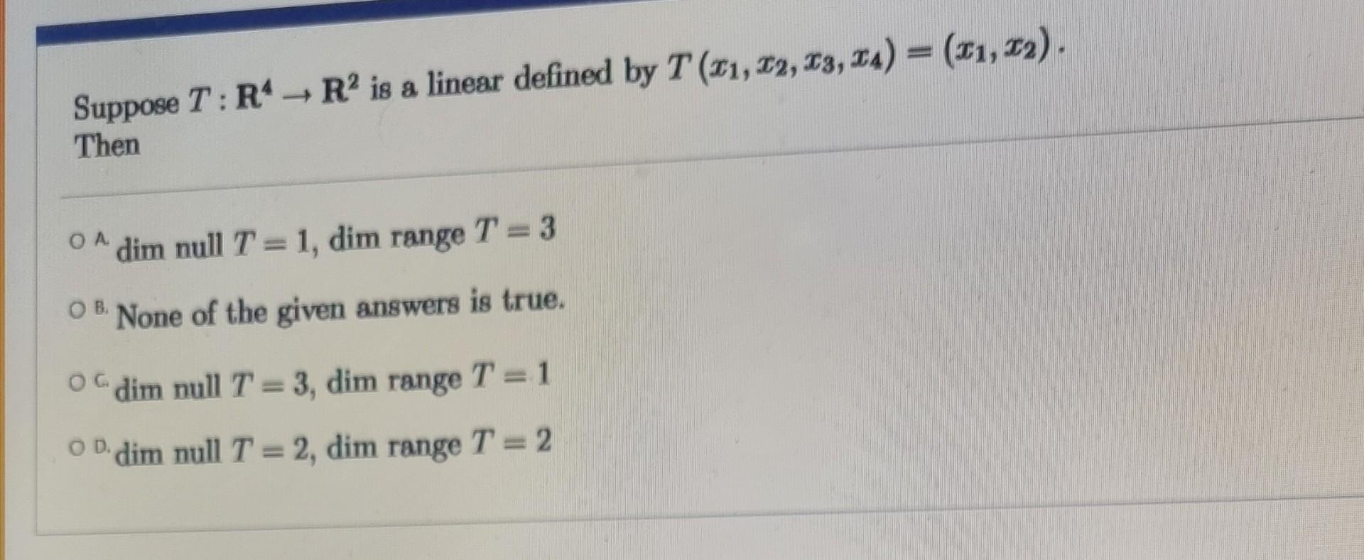 Solved Which of the following function is one-to-one | Chegg.com