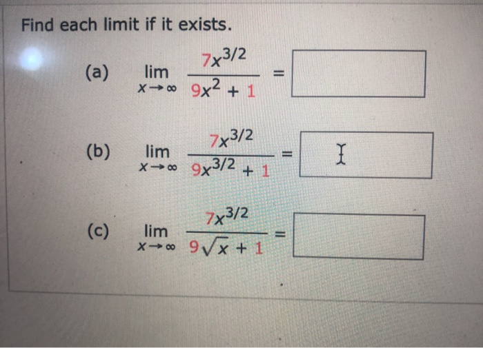 Solved Find each limit, if it exists. (a) lim XX - 9 x + 6 | Chegg.com