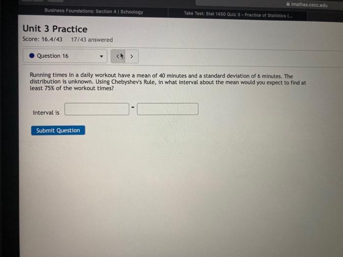 Solved Unit 3 Practice Score: 13.4/43 14/43 answered | Chegg.com