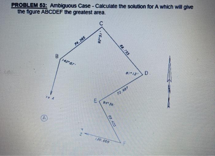 Solved PROBLEM 63: Ambiguous Case - Calculate the solution | Chegg.com