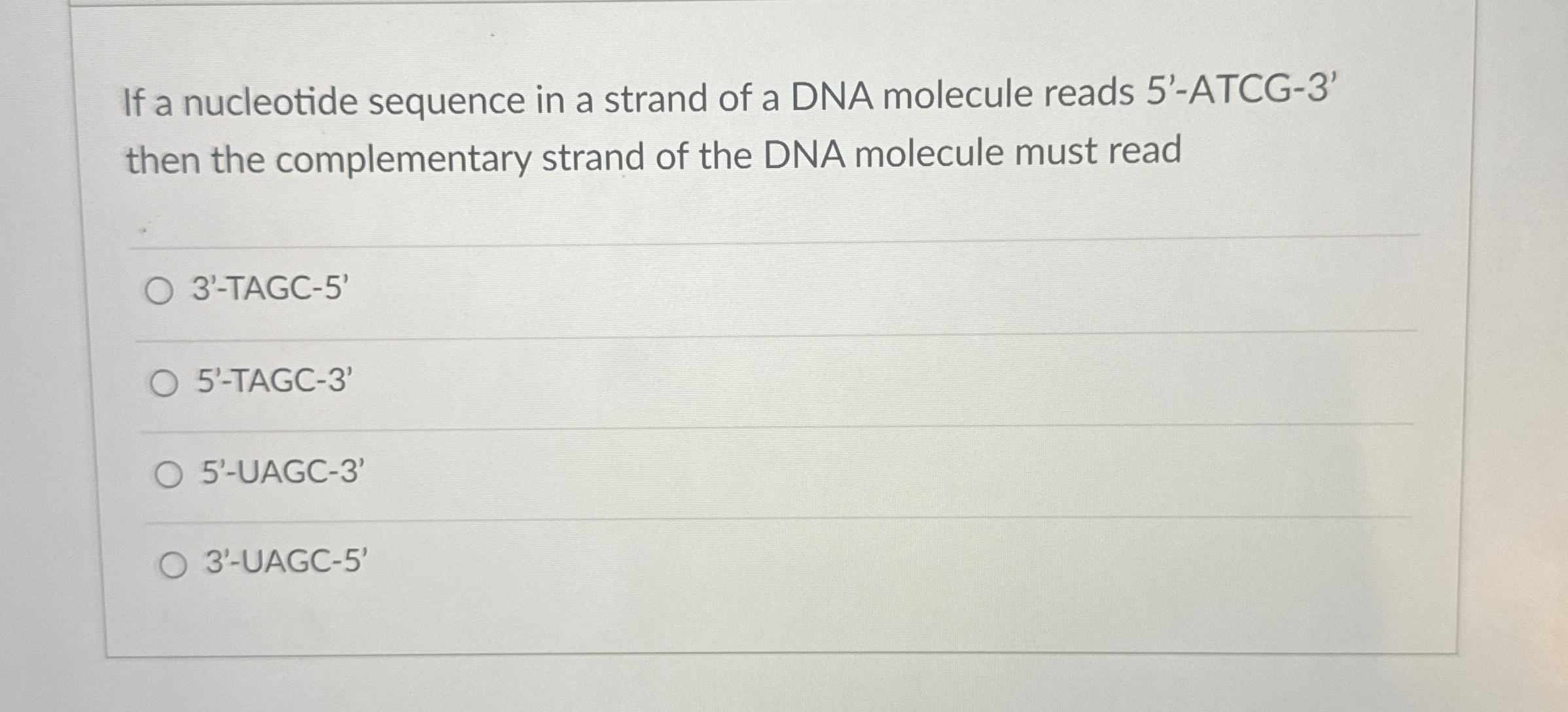 Solved If a nucleotide sequence in a strand of a DNA | Chegg.com