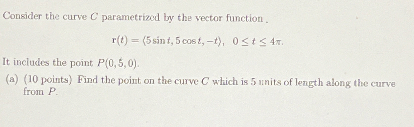 Solved Consider the curve C ﻿parametrized by the vector | Chegg.com