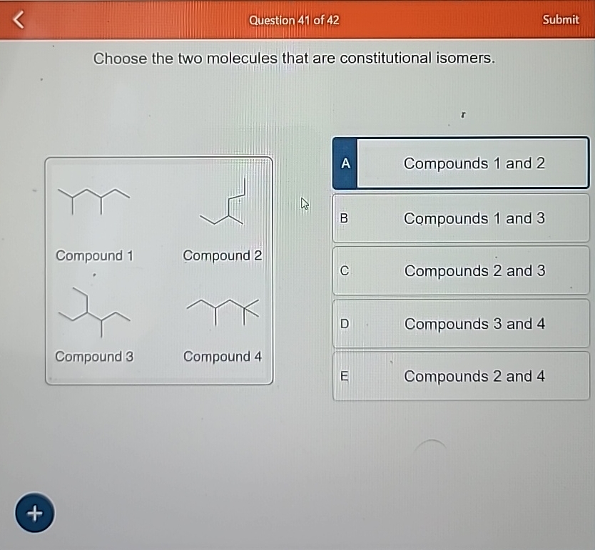 Solved Choose the two molecules that are constitutional | Chegg.com