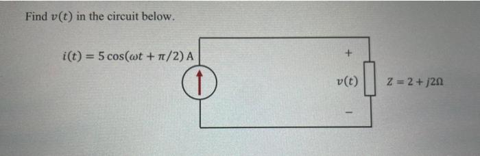 Solved Find v(t) in the circuit below. | Chegg.com