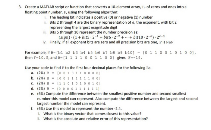 3. Create a MATLAB script or function that converts a | Chegg.com
