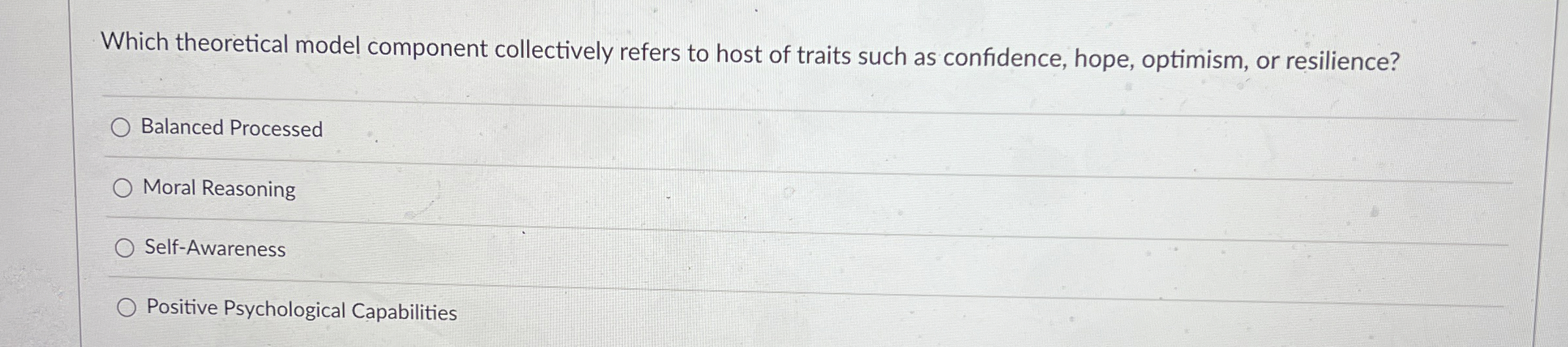 Solved Which theoretical model component collectively refers | Chegg.com