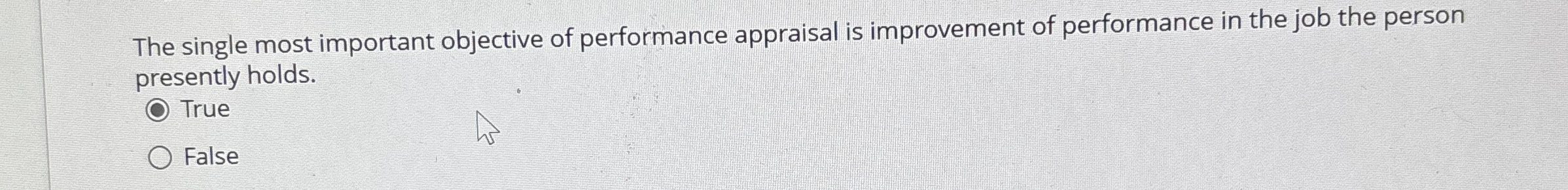 Solved The single most important objective of performance | Chegg.com
