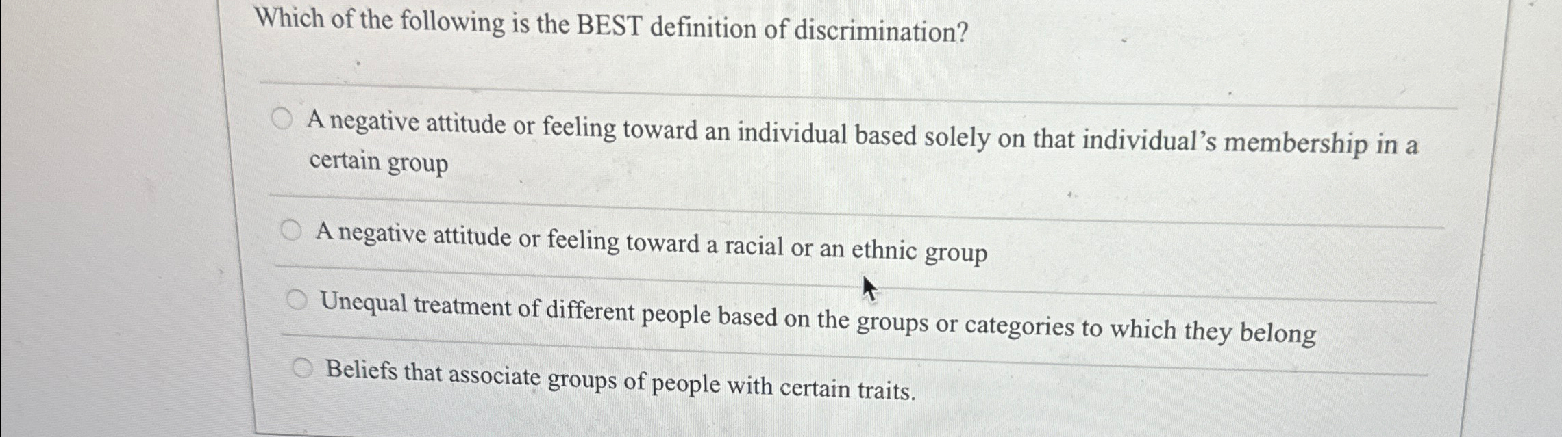 Solved Which of the following is the BEST definition of | Chegg.com