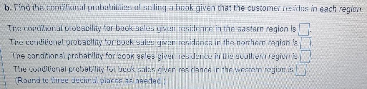 Solved Book 56 A cross-tabulation of sales transactions data | Chegg.com