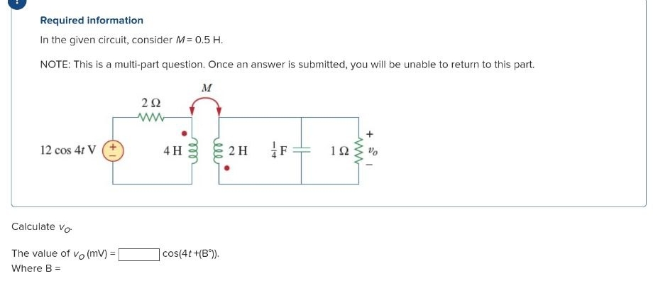 Solved Required informationIn the given circuit, consider | Chegg.com