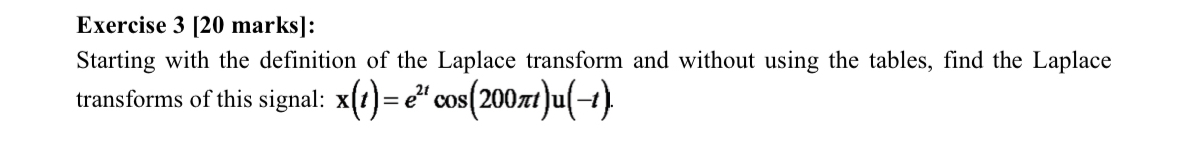 Solved Solve it clearly Exercise 3 [20 ﻿marks]:Starting with | Chegg.com
