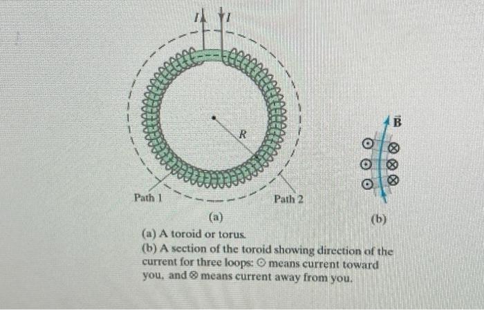(a) A toroid or torus. (b) A section of the toroid | Chegg.com