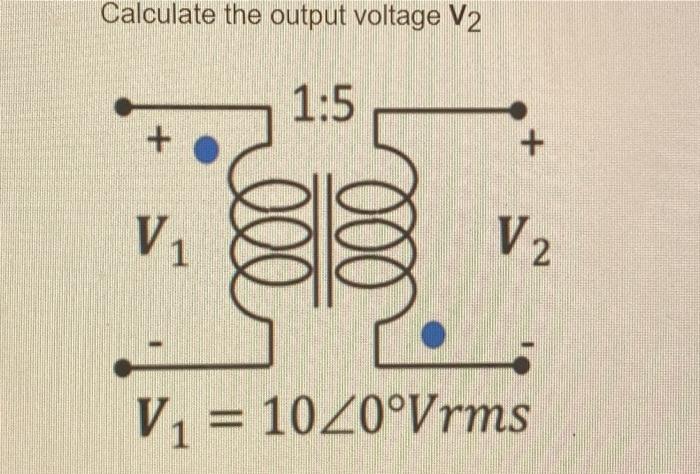 Solved Calculate the output voltage V2 | Chegg.com