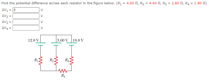 Solved Find the potential difference across each resistor in | Chegg.com
