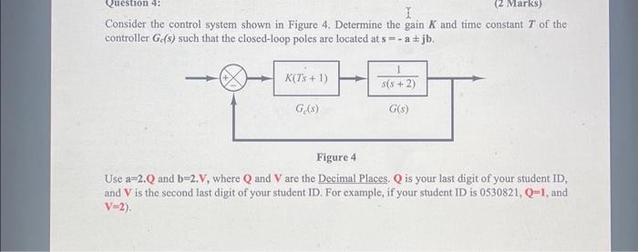 Solved Consider the control system shown in Figure 4. | Chegg.com