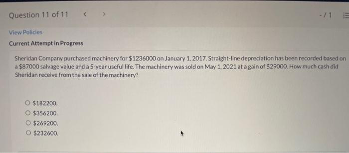 Solved Question 11 of 11