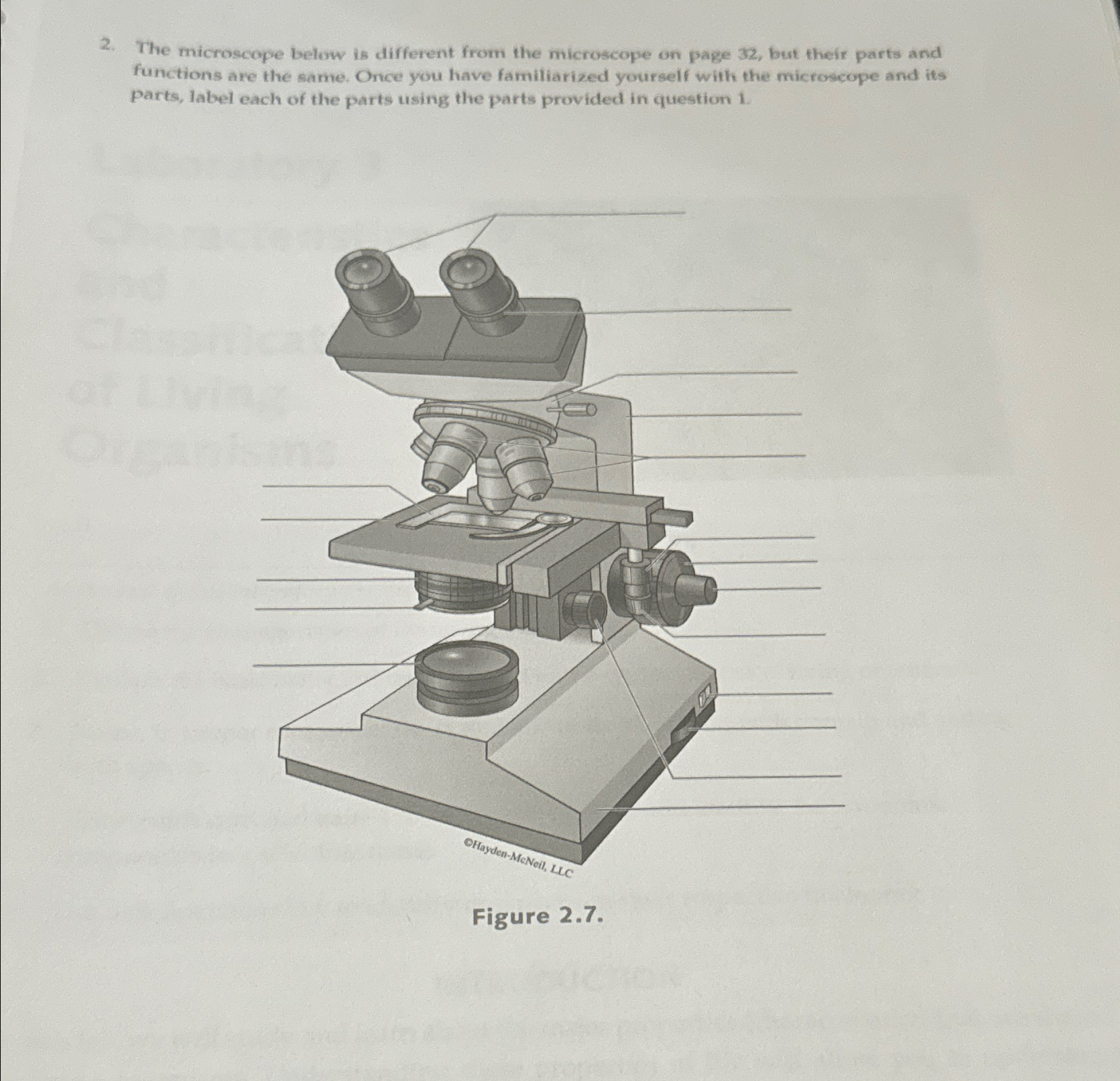 Solved The microscope below is different from the microscope | Chegg.com