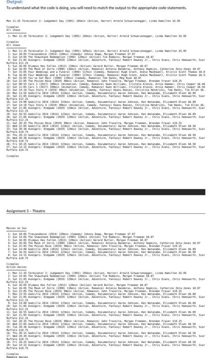 Solved Implement a Theatre Application 75 Marks This is the | Chegg.com