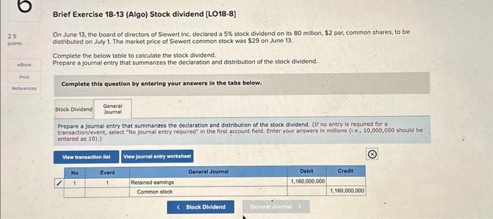 Solved On June 13 , the board of directors of Siewert Inc, | Chegg.com