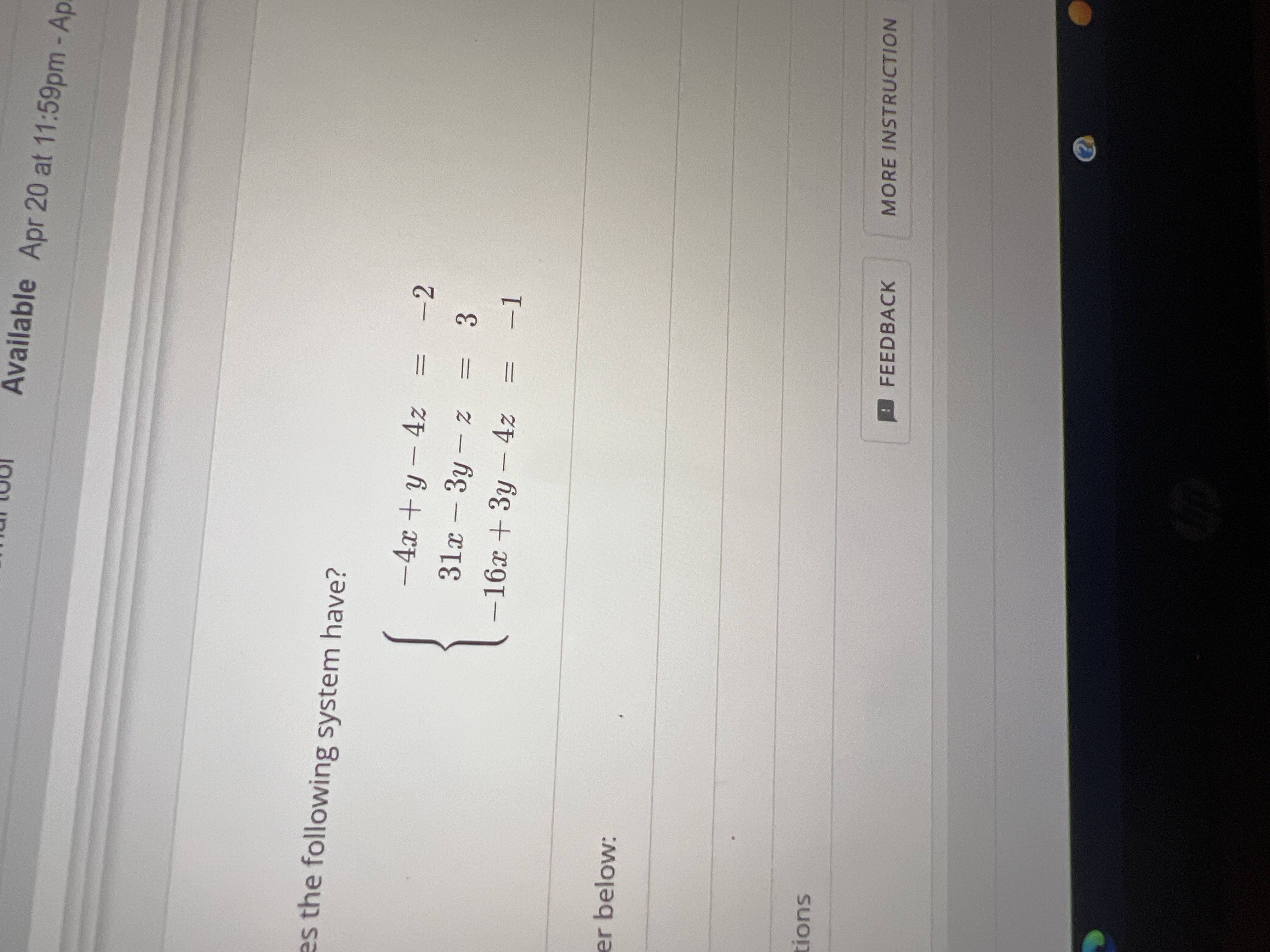 Solved es the following system | Chegg.com