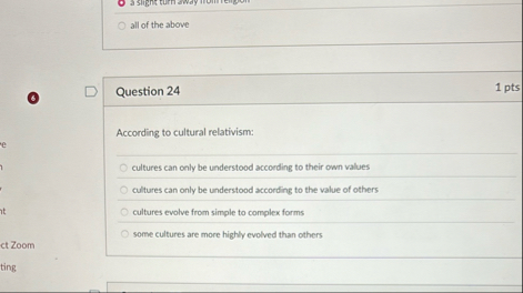 Solved all of the aboveQuestion 241 ﻿ptsAccording to | Chegg.com