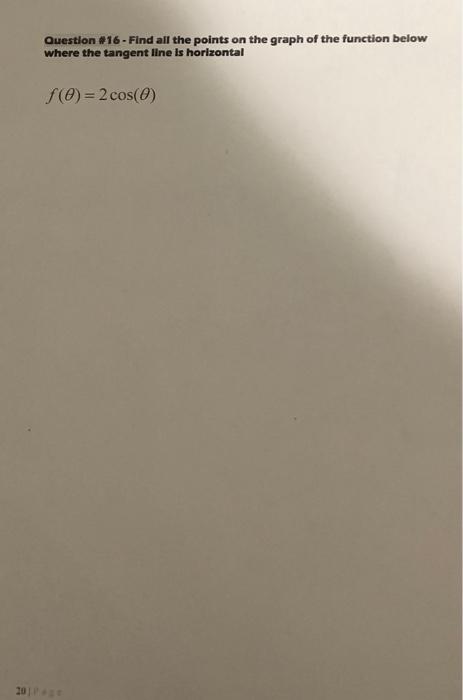 Solved Question 116 - Find all the points on the graph of | Chegg.com