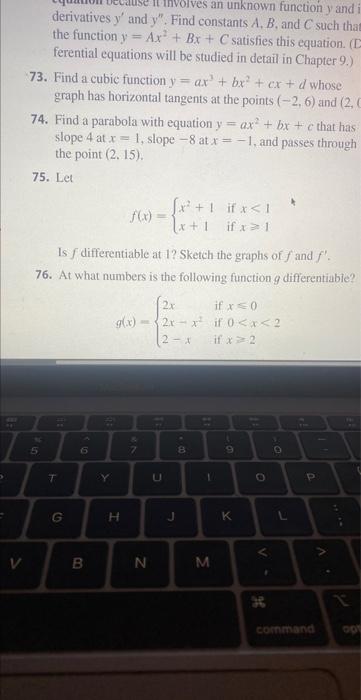 Solved derivatives y′ and y′′. Find constants A,B, and C | Chegg.com