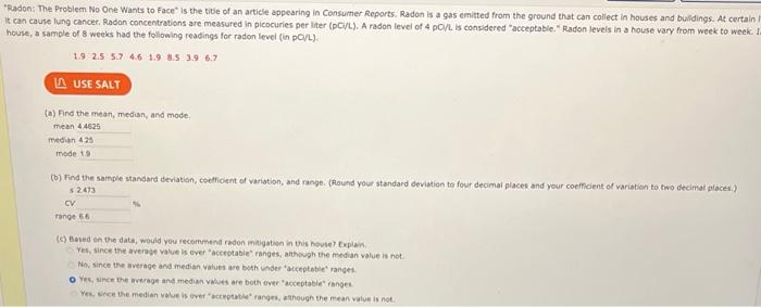 Solved Radon: The Problem No One Wants to Face* is the tite | Chegg.com