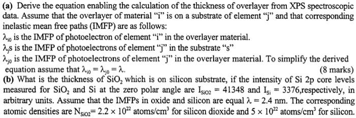 Solved (a) Derive the equation enabling the calculation of | Chegg.com