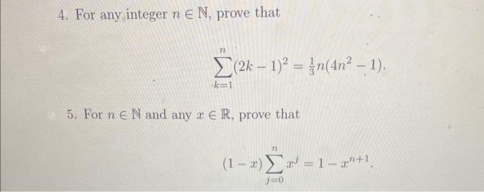 Solved 4. For any integer n∈N, prove that | Chegg.com
