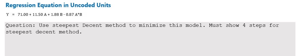 Regression Equation in Uncoded | Chegg.com