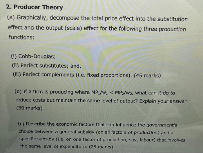 Solved (a) Graphically, decompose the total price effect | Chegg.com