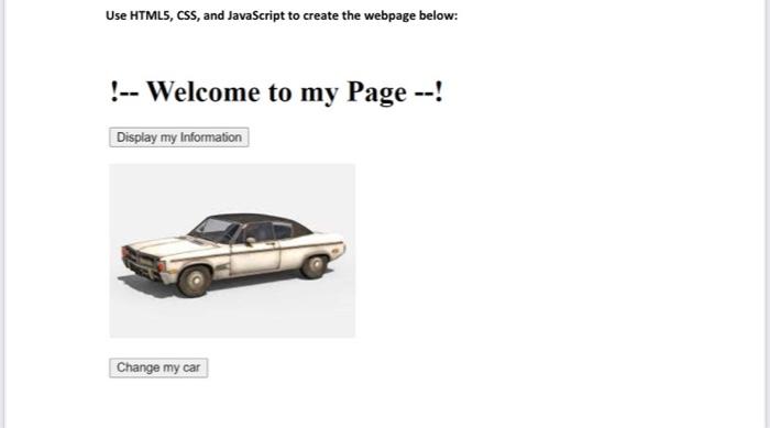 Solved Use HTML5, CSS, and JavaScript to create the webpage | Chegg.com