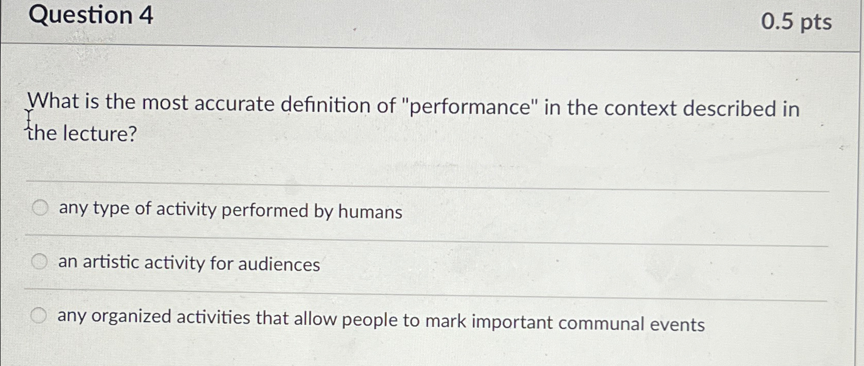 Solved Question 40.5ptsWhat is the most accurate definition | Chegg.com