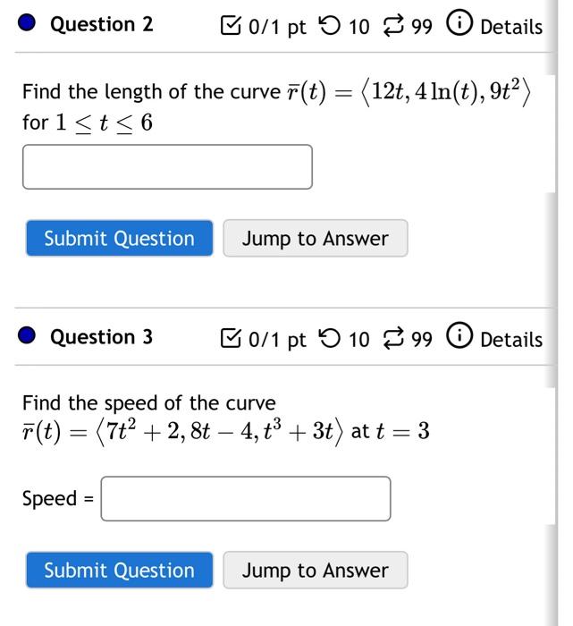 Solved Find the length of the curve rˉ(t)= 12t,4ln(t),9t2 | Chegg.com