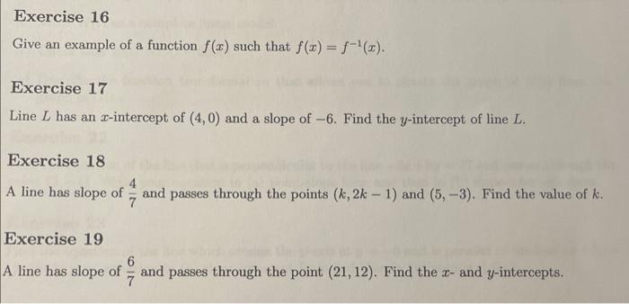 Solved Exercise 16 Give an example of a function f(x) such | Chegg.com