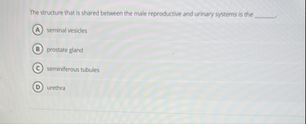 [Solved]: The structure that is shared between the male repr